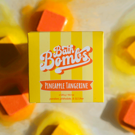 Pineapple Tangerine Cube Bombs – Happy Hippo Bath Co